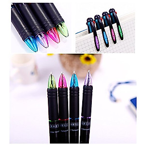Ipienlee Multicolor Ballpoint Pens 0.7mm Ball Point Pen 4 Color Ink (Black, Blue, Red, Green) in One Retractable Ballpoint Pen for Office School Supplies Pack of 12
