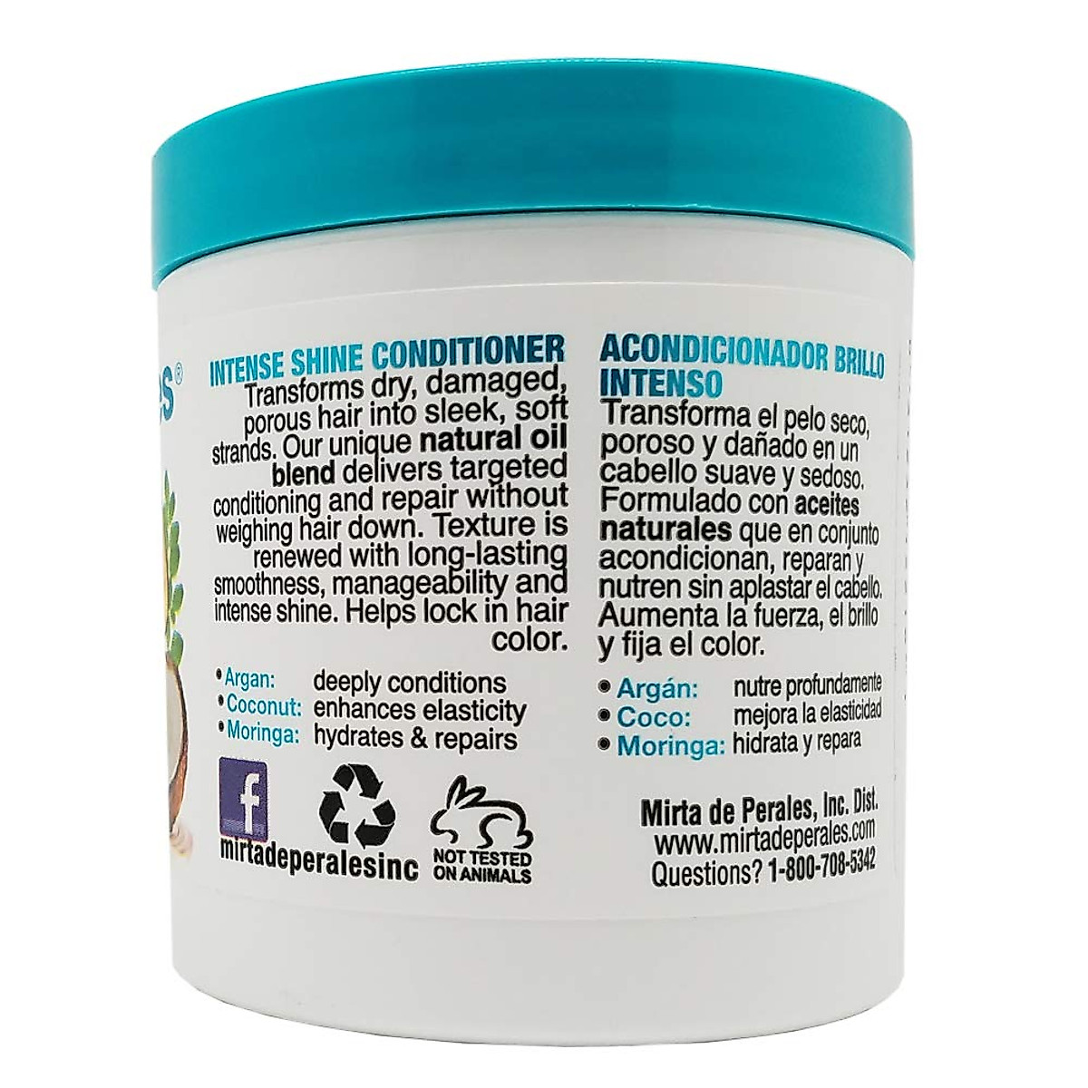 Mirta De Perales Hair Conditioner with Argan, Coconut & Moringa 6 oz.