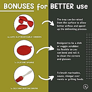 Meat Defroster Tray; Quick Thaw Defrosting Tray for Frozen Meat, Fruit & Vegetables; Large & Fast Defrosting Tray for the Whole Family; Thawing Tray Thaws Frozen Food in Minutes; Great Kitchen Gift