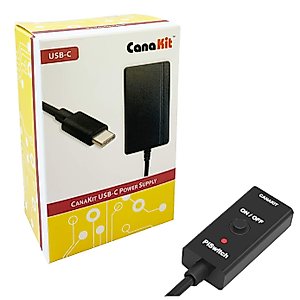 CanaKit 3.5A Raspberry Pi 4 Power Supply with PiSwitch (USB-C)