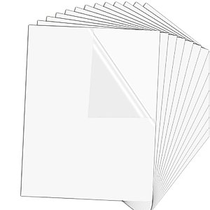 HTVRONT Sublimation Sticker Paper - 20 Pcs Glossy Transparent Waterproof Sublimation Stickers