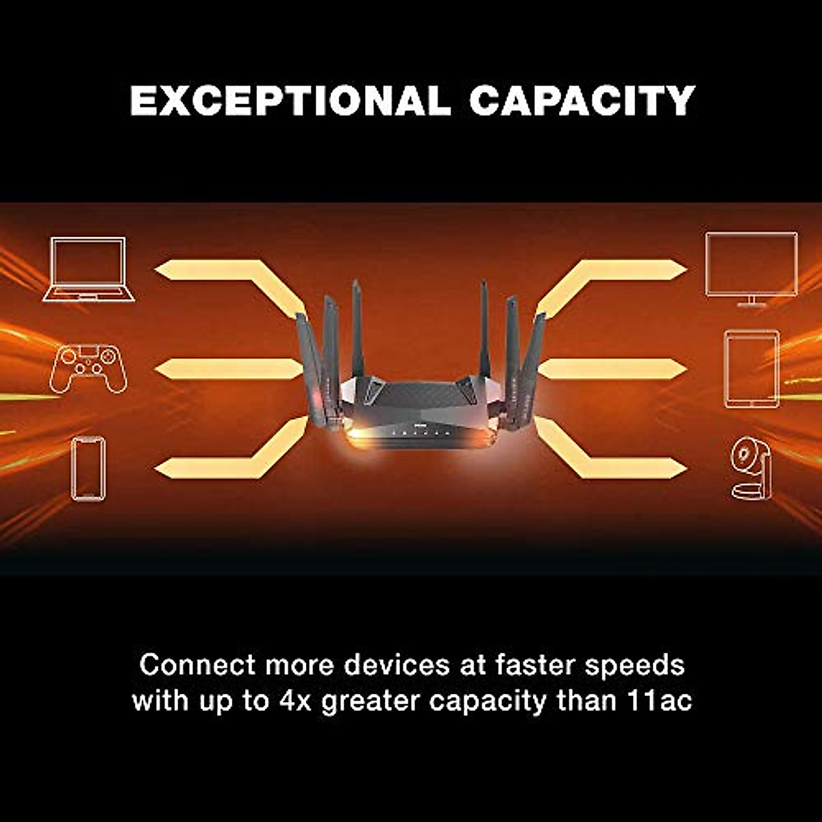 D-Link WiFi 6 Router AX4800 MU-MIMO Voice Control Compatible with Alexa & Google Assistant, Dual Band Gigabit Gaming Internet Network (DIR-X4860-US)