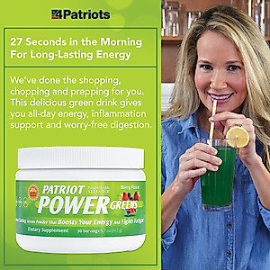 Patriot Power Greens: 40+ Fruits & Vegetables, Organic Superfood Dietary Supplement, 30 Servings