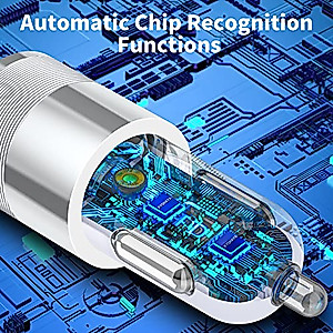 [Apple MFi Certified] iPhone Car Charger, KYOHAYA 60W Dual PD USB-C Power PPS Super Fast Car Charger with 2 Pack Type C to Lightning Quick Charging Cable for iPhone 14/13/12/11/XS/XR/X/SE/iPad/AirPods