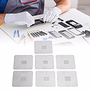 BGA Reballing Stencil, Easy to Operate Stainless Steel Phone Tin Planting Set for Mobile Phone for Qualcomm 7 Pieces