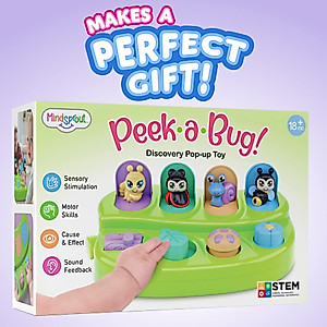 Pop Up Cause and Effect Toy - Toys for 9 Month Old +, Baby Toys, Early Developmental Toddler & Kids Gift - Toys for 1 Year Old Boy & Girl, Birthday, Montessori 12 Months to 1 2 3 Years