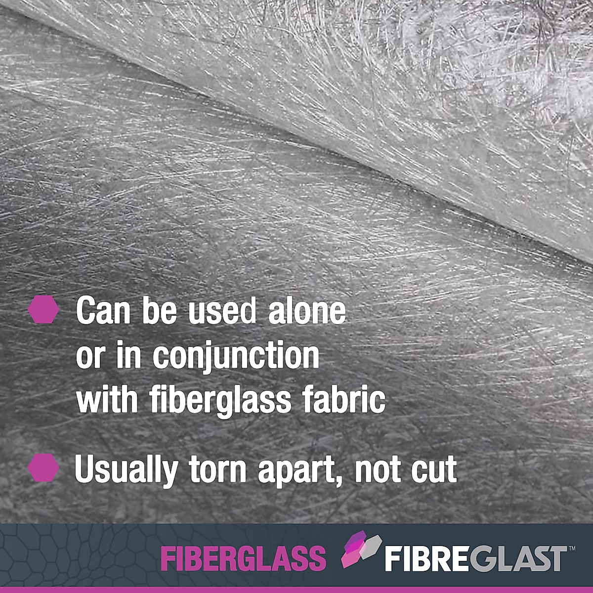 Fibre Glast Fiberglass Chopped Strand Mat – Strong, Easy to Use & Lightweight Glass Fiber for Structural Reinforcement & Repair Kits — 1.5 Ounces, 4 Inches Wide, 10 Yard Long Roll, Made in USA