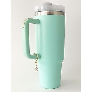 Tovly 2PCS Stanley Cup Accessories Letter Charms Name ID Initial Letter Handle Personalized Charm For Stanley Tumbler (A)