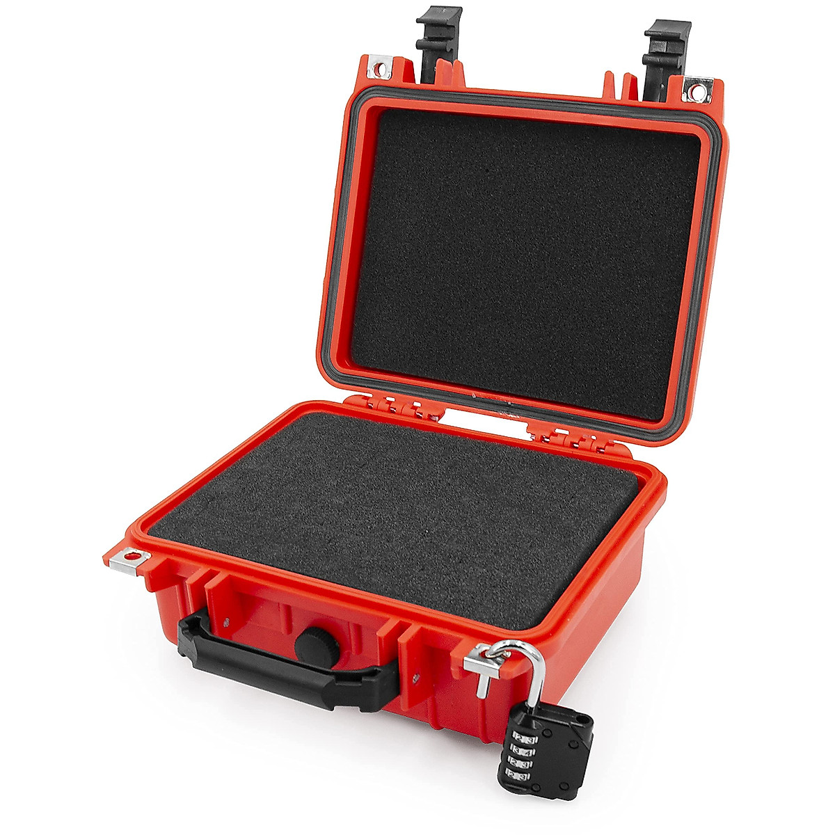 CASEMATIX Graded Card Storage Box Compatible with 22 BGS 35 One Touch 29 PSA Graded Sports Cards, Top Loaders, Waterproof Graded Card Case with Customizable Card Case Foam and Padlock