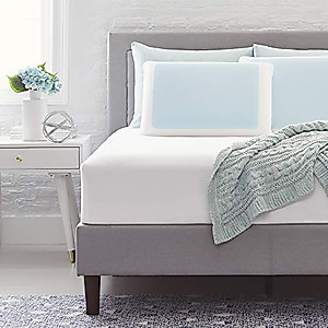 Comfort Revolution Blue Bubble Gel + Memory Foam Pillow, Standard (Pack of 1), White