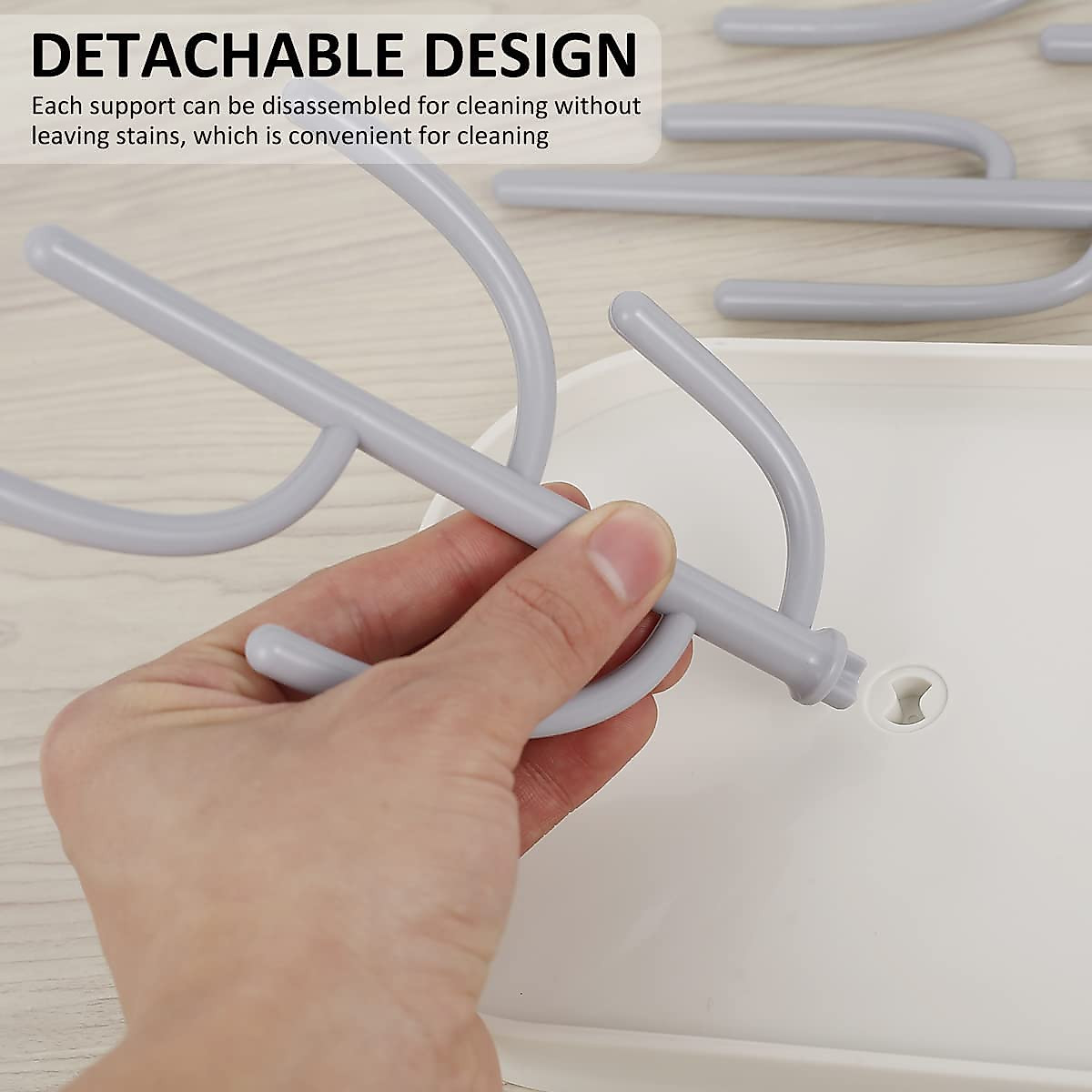 Baby Essentials,Bottle Drying Rack,Baby Bottle Drying Rack,Drying Rack for Kitchen Counter,Detachable Bottle Dryer Holder with Base.for Nipples,Cups,Pump Parts and Accessories(Gray)