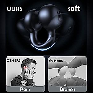 Open Ear Clip Bone Conduction Headphones Wireless Bluetooth Clip On Headset Open Ear Earbuds Head Phones Bone Conduction Earbuds Head Set Bone Conducting Headphones Induction Earphones