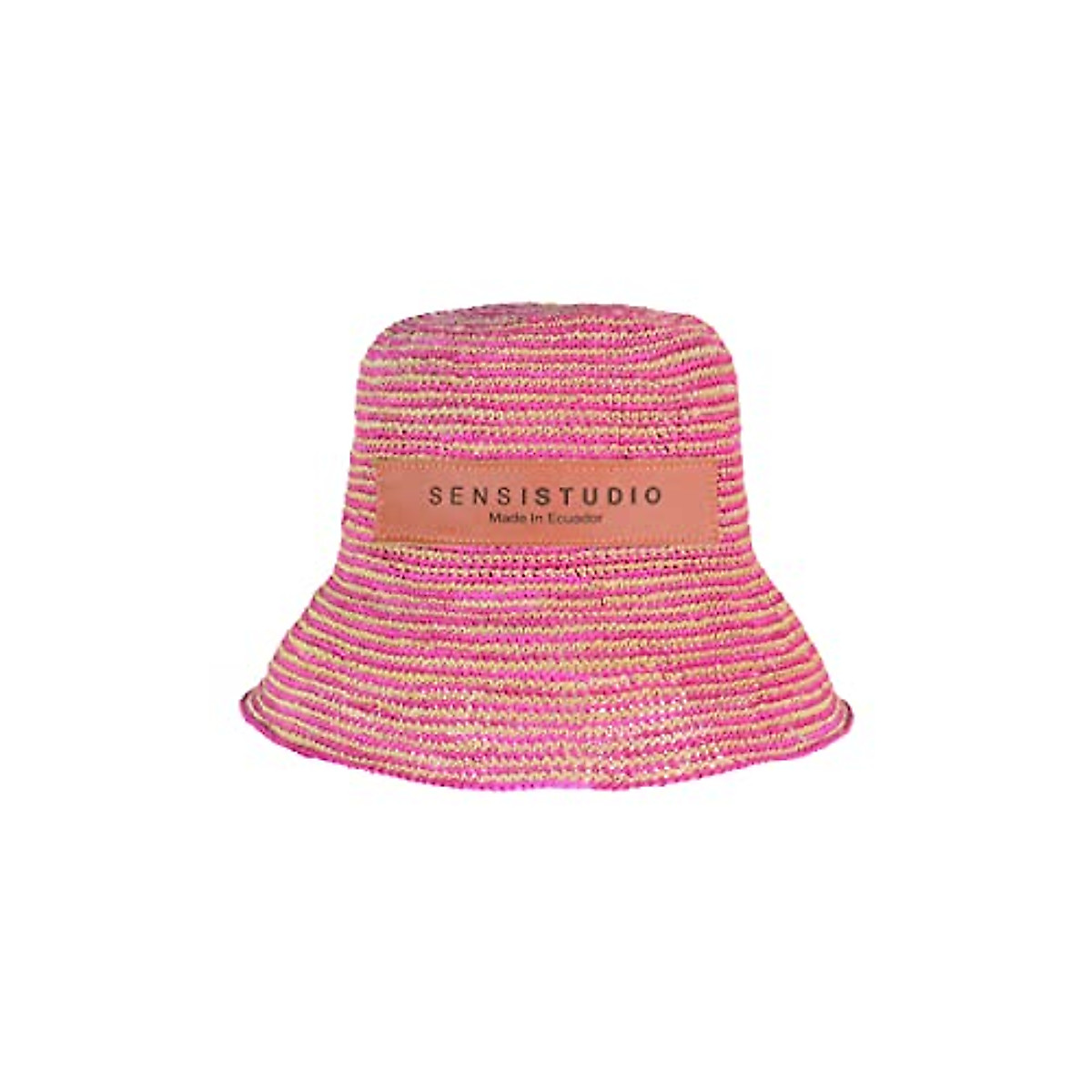 SENSI STUDIO, Trinado Crochet Lampshade, Medium, Fuxia and Straw