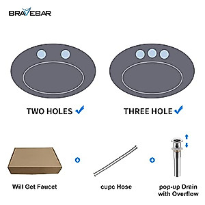 BRAVEBAR Bathroom Sink Faucet with Pop-up Drain Assembly, 4 Inch 2 Handle Centerset Faucet - Temperature Control, Easy to Install, Durable & Safety - Lavatory Faucet Brushed Nickel, Easy to Clean