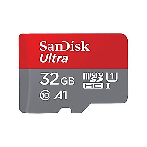 SanDisk 32GB Ultra microSDHC UHS-I Memory Card with Adapter - 120MB/s, C10, U1, Full HD, A1, Micro SD Card - SDSQUA4-032G-GN6MA