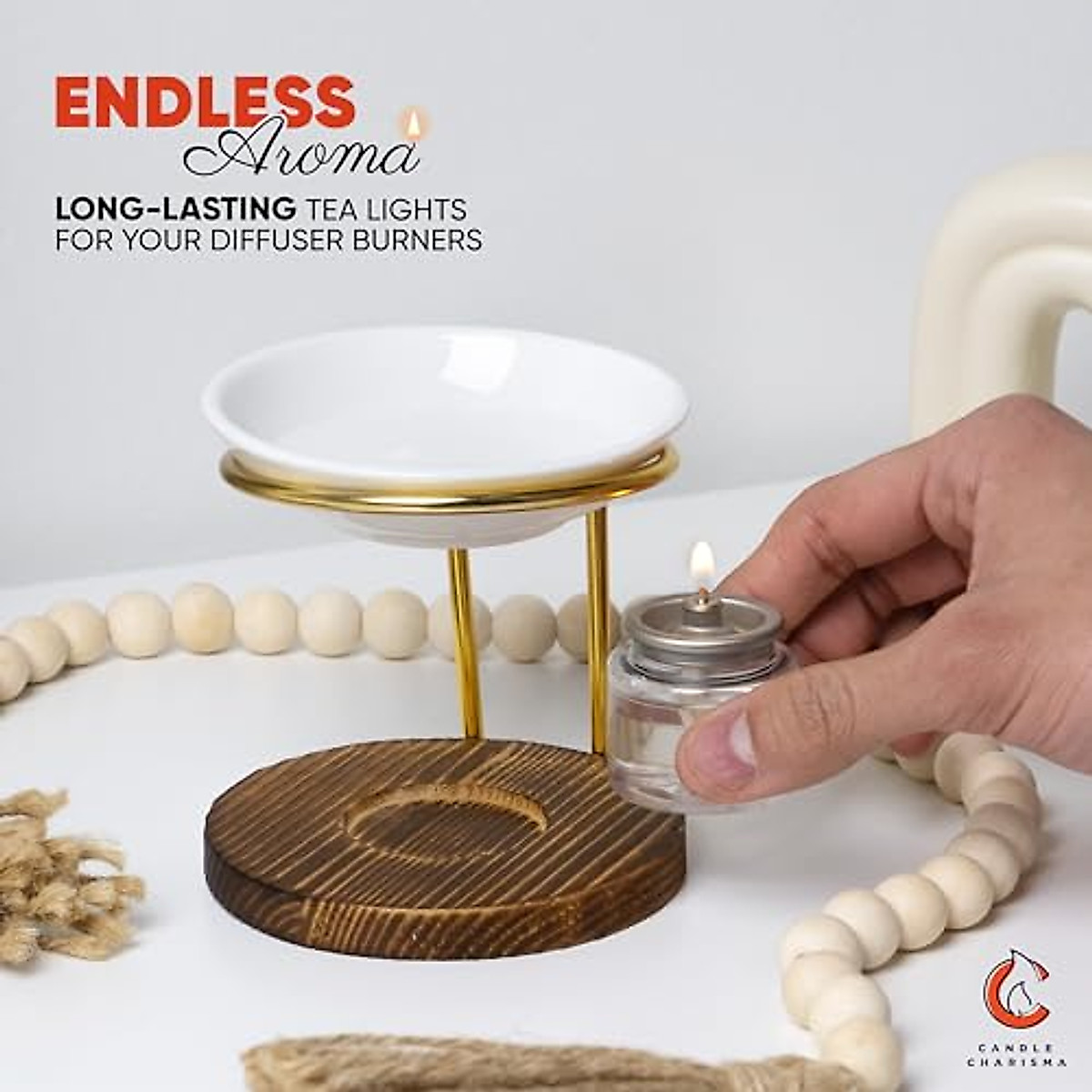 Candle Charisma Disposable Liquid Candles - Oil Tea Lights with Extended 8 Hour Burn Time - Dripless Liquid Candle, Smokeless Clean Burning Fuel, 180 PCS