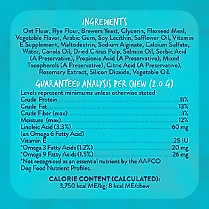 Montana Dog Food Co. Skin & Coat Health Supplement Chews for Dogs – Soothes Dry Itchy Skin with Omega 3 & 6, Biotin & Vitamin E – Promotes Shiny Coat & Healthy Skin –USA-Made, 70 Soft Chews