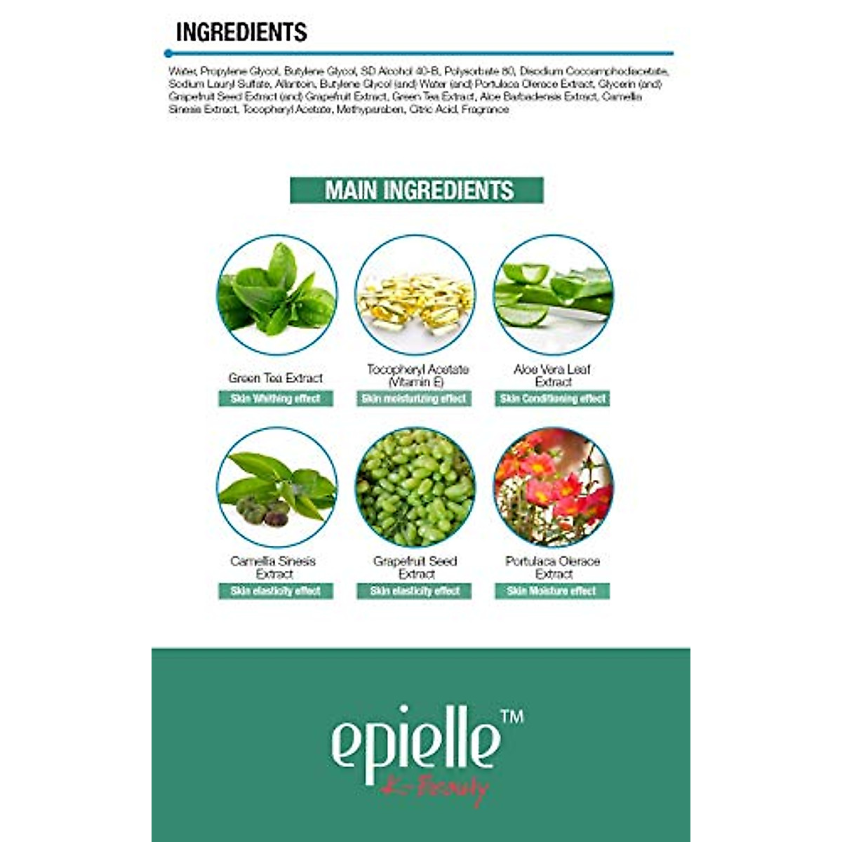 Epielle OG Makeup Remover Cleansing Wipes Tissue Green Tea Towelettes - 60ct (Sheets) per pack, Total 4 packs Beauty Stocking Stuffers Gift