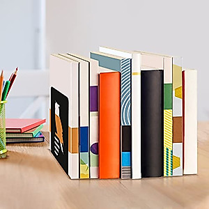 Bookends, Book Ends, Metal Bookend Heavy Duty Bookends for Shelve, Black Book Supports Non-Skid Book Stopper Cute Owl Bookshelf Holder for Office Home School, 1 Pair