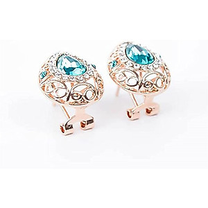 Woman Necklace Earrings Set Women Fashion Crystal Pendant Jewelry Decor Necklace + Earrings +Two-Piece Suit Elegant Women Jewellery Convenient and clever