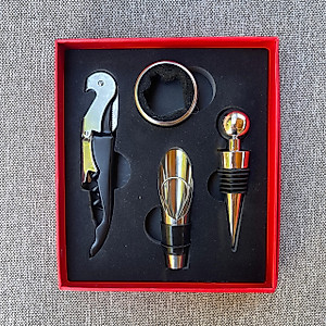 Wine Rack 8 Bottle & Wine Accessory Kit - Wine Racks Countertop - Small Wine Rack -Wine Cabinet Free Standing - Wood 3-Tier Wine Display and Storage Shelves - Countertop Wine Rack