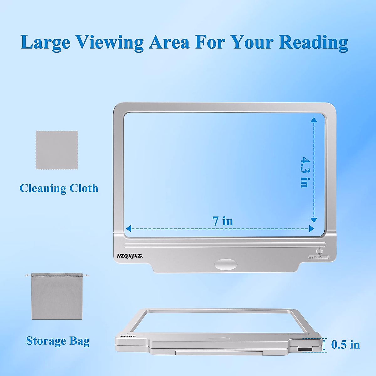 4X Magnifying Glass with 36 Adjustable LED Lights Provide Full-Page Viewing Area Evenly Lit Perfect for Low Vision Person and Seniors