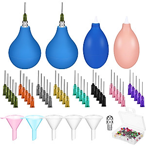 Dandat 102 Pcs Pottery Tools Supplies Ceramic Precision Applicator, Precision Tips Applicator for Ceramic Bottles Glaze 3 Ounce Clay Tools Set, Slip Trailing Pottery Glaze Squeeze Bottle