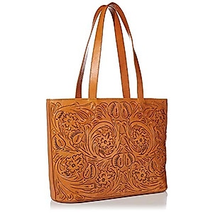 Mauzari Women's Large Leather Tote Handbag (Honey)