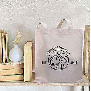 BDPWSS Forks Washington Gift Tote Bag TV Show Fans Gift Forks Washington Est 1945 Handbags (forks washington 1945 TG)