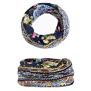 XYIYI Women's Baggy Soft Slouchy Beanie Chemo Cancer Hat Stretch Infinity Scarf Head Wrap Cap (Multicolor), Medium