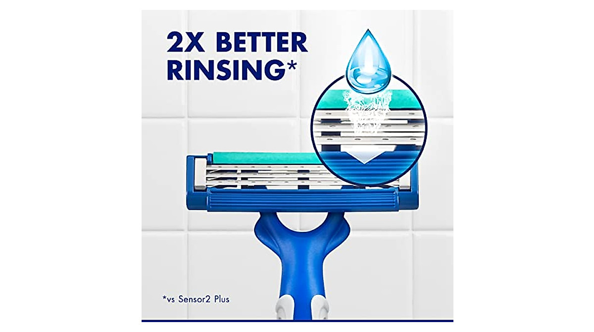 Gillette Sensor3 Disposable Razors for Men – Smooth Shave, 16 Count