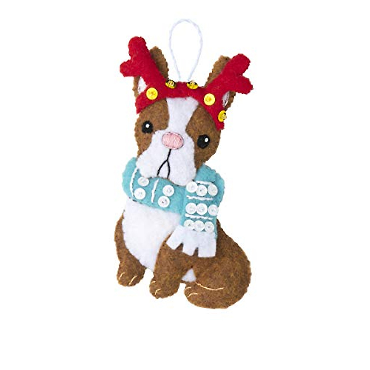 Bucilla, Christmas Dogs, Felt Applique Ornament Kit, Set of 6