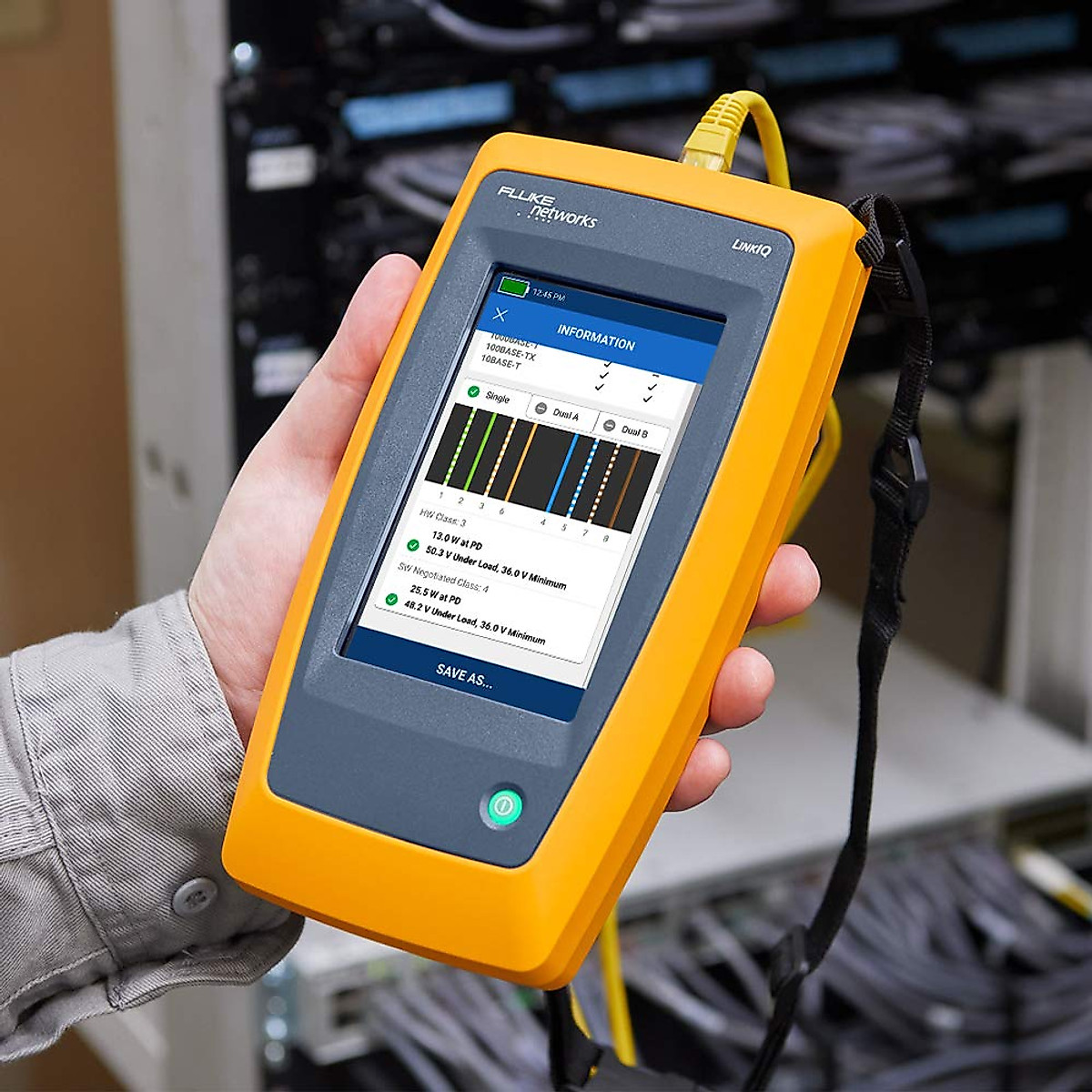 Fluke Networks LIQ-100 LinkIQ Cable + Network Tester, Gray