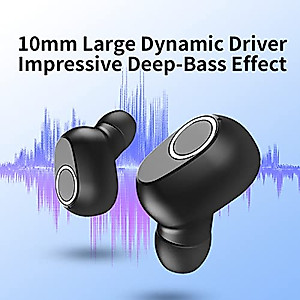 Hiteblaz Wireless Earbuds Bluetooth Headphones, Waterproof Deep Bass Stereo in Ear Earphones, Touch Control with Microphone Headset with Extra Bass for Sport, Running L22