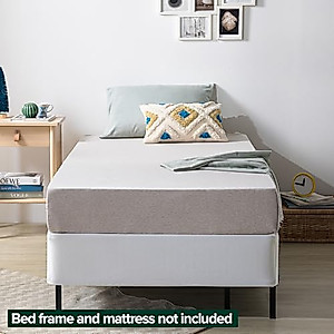 ZINUS 9 Inch Box Spring with Cover, No Assembly Mattress Foundation, Sturdy Metal Structure, Twin XL, White