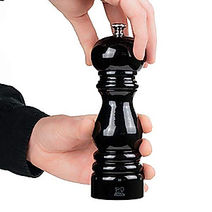 Peugeot Paris U'Select Lacquer Salt And Pepper Mill Set 7", Black And White