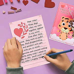 FUN LITTLE TOYS 28 Packs Valentines Mini Plush Toy Set, Cute Stuffed Animal for Kids, Valentine Cards for Students, Classroom