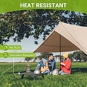 ATEPA Ultralight Compact Small Camping Table, Backpacking Mini Small Folding Camping Side Table for Camp, Portable Table for Outdoor Picnic,Tent,Travel,Beach