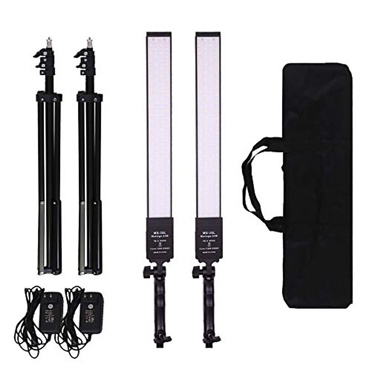 GIJUANRING 2 Packs Dimmable Bi-Color LED Video Light with Tripod Stand Bag Photography Lighting Kit for Camera Video Studio YouTube Product Photography Shooting,376 LED Beads, 3200-5500K,CRI 96+