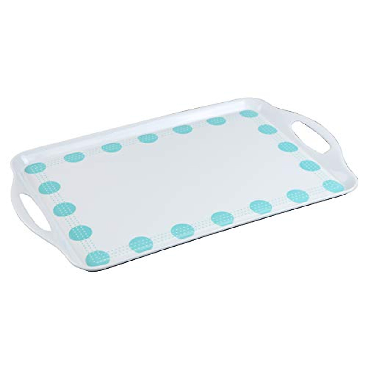 Reston Lloyd Rectangular Melamine Serving/Ottoman Tray, South Beach