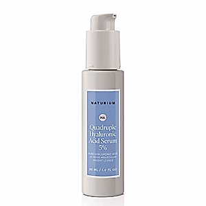 Naturium Quadruple Hyaluronic Acid Serum 5%, Hydrating & Anti-Aging Face Moisturizer, Fragrance Free, 1.0 oz