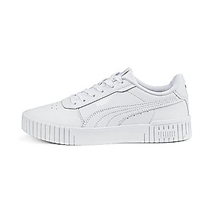 PUMA Women's CARINA 2.0 Sneaker, Puma White-Puma White-Puma Silver, 7.5
