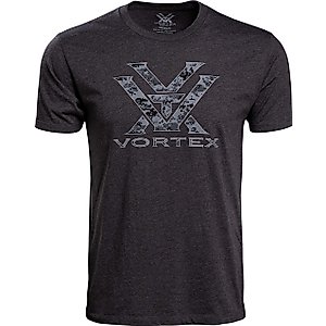 Vortex Optics Logo Short Sleeve T-Shirts (Charcoal Heather Camo, 2X-Large)