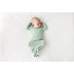 Posh Peanut Infant Gown - Unisex Soft Baby Clothes - Viscose from Bamboo Infant Layette Swaddle Wear- 0-3 Months (Sage)