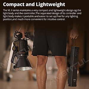 Godox VL150II 165W 5600±200K CRI96+,TLCI 96+ LED Studio Video Light with APP Control, Built-in FX Effects, Outdoor-Indoor Dual-use LED Continuous Light （VL150 Upgrade ）