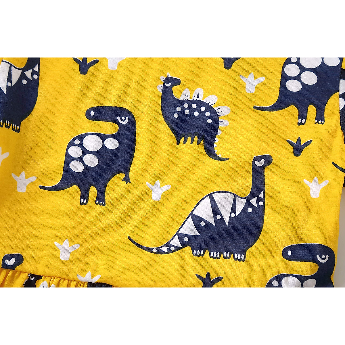 Jeinxcn Toddler Baby Girl Dinosaur Party Dress Summer Holiday Dress Outfit Clothes 4T