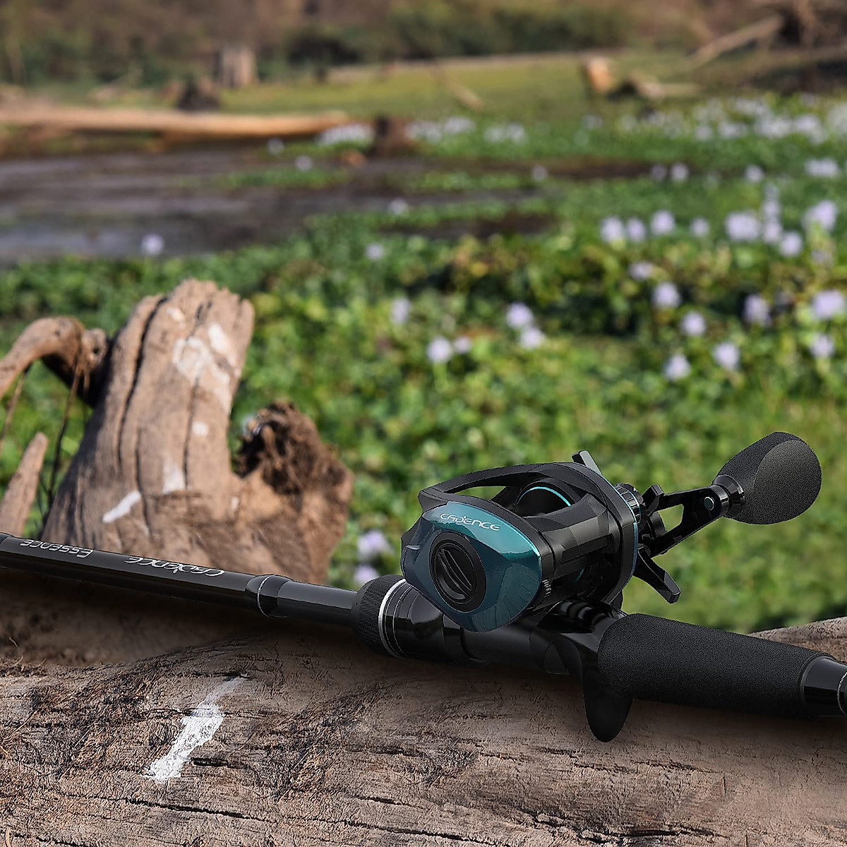 Cadence Essence Fishing Rod, Extremely Sensitive Baitcasting Rod, Strong & Lightweight 24-Ton Graphite Rod, Super Smooth Stainless Steel Guides with SIC Inserts, Freshwater Fishing Pole