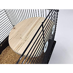 MINORPET Wood Perch Platform Stand for Small Animals Pet Cage Accessories Bird Parrot African Grey Parakeet Conure Cockatiel Budgie Gerbil Rat Mouse Chinchilla Hamster Exercise Toy