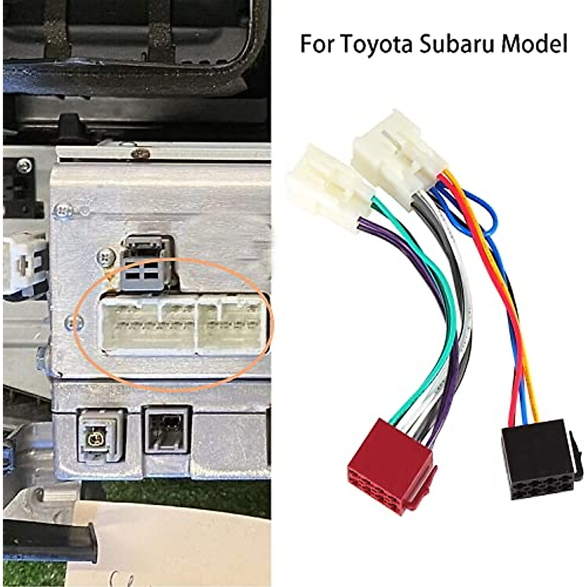 ISO to Toyota Car Audio Radio Stereo Power Wiring Harness Cable Loom Adapter Plug fit for Toyota Tacoma 2005-2020, RAV4 1994-2020, Subaru 2012-2019 WRX, 2018-2021 Forester Non-JBL System