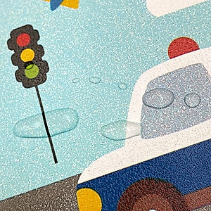 Yifely Traffic Car Wallpaper Border Self-Adhesive Wall Decor Sticker for Kids Room Nursery School Classroom